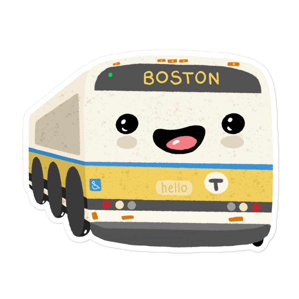 City Bus Bubble-free Stickers - sweet red bean shop